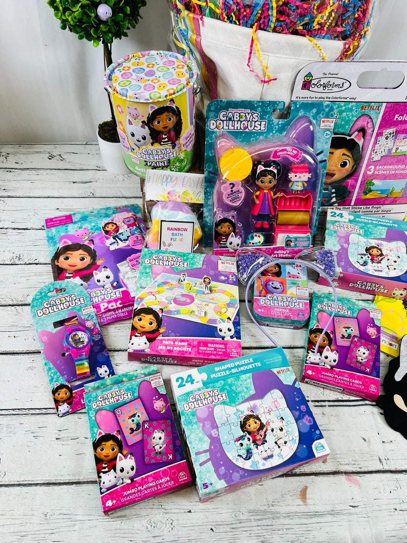 Pre Filled Gabby Dollhouse Themed Gift Basket Easter Basket Girls ...