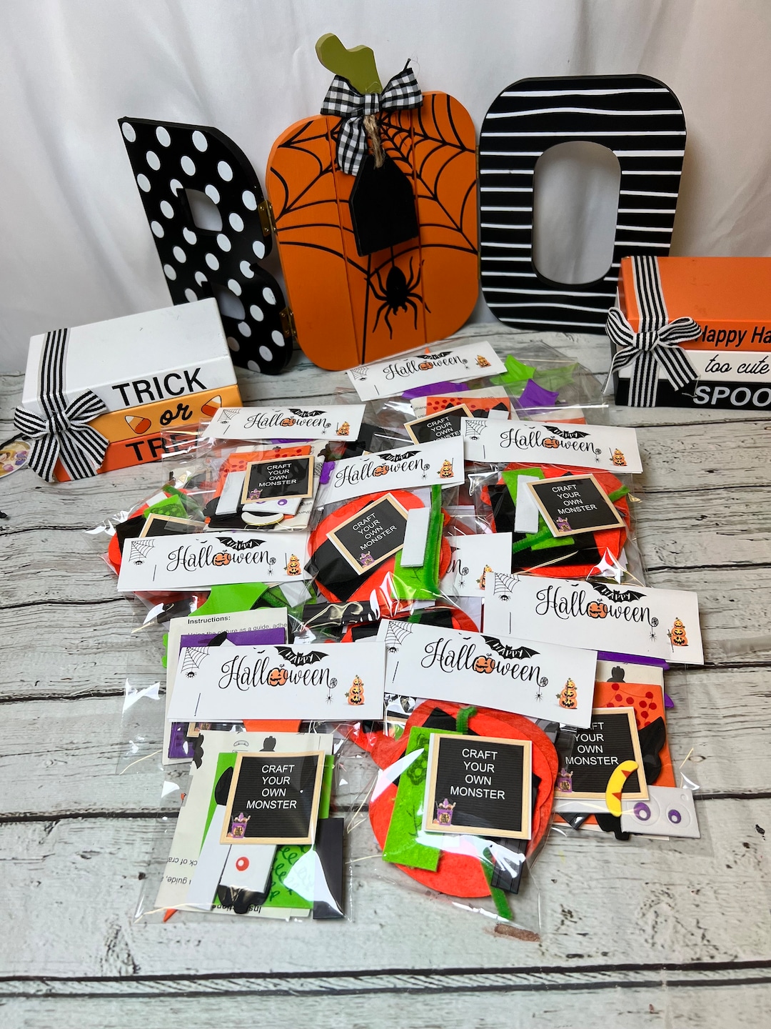 Craft Your Own Monster Halloween Handout Trick or Treat Halloween ...