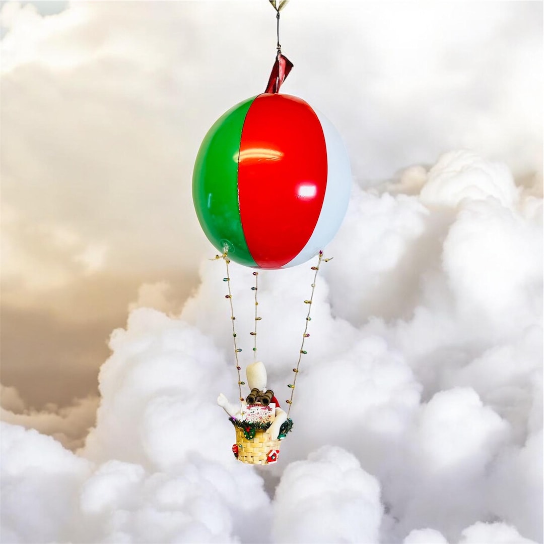 Hot Air Balloon Bon Voyage Elf Kit Christmas Elf Prop Hot Air Balloon ...