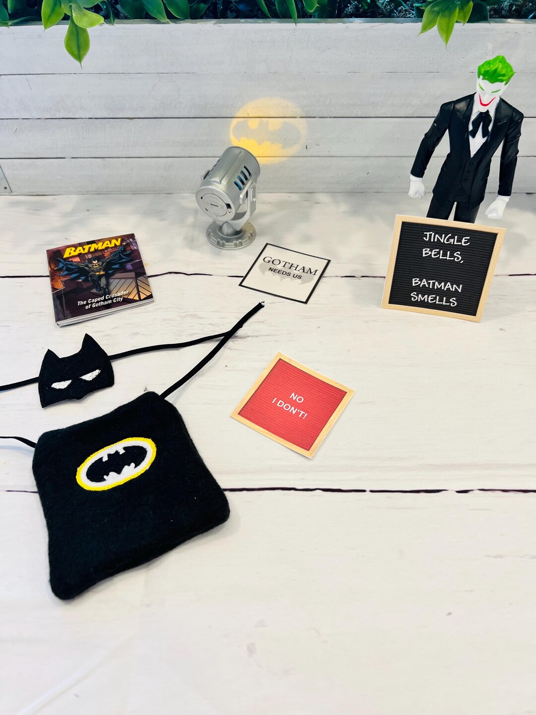 Elf Batman Prop Kit Elf Superhero Outfit Elf Accessory Nightly Elf ...