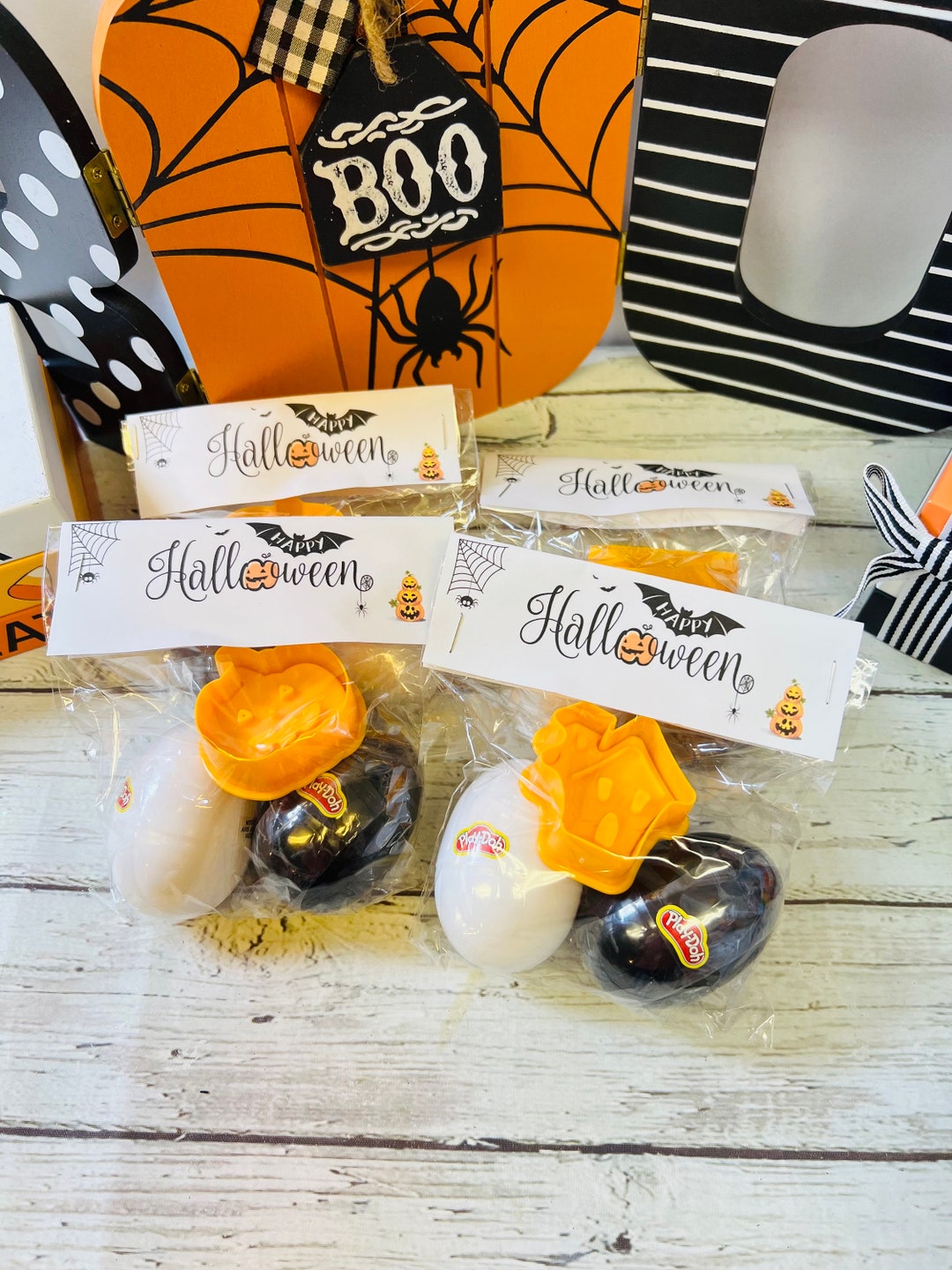 Halloween Play Doh Kids Favors Trick or Treat Non Candy Handout ...