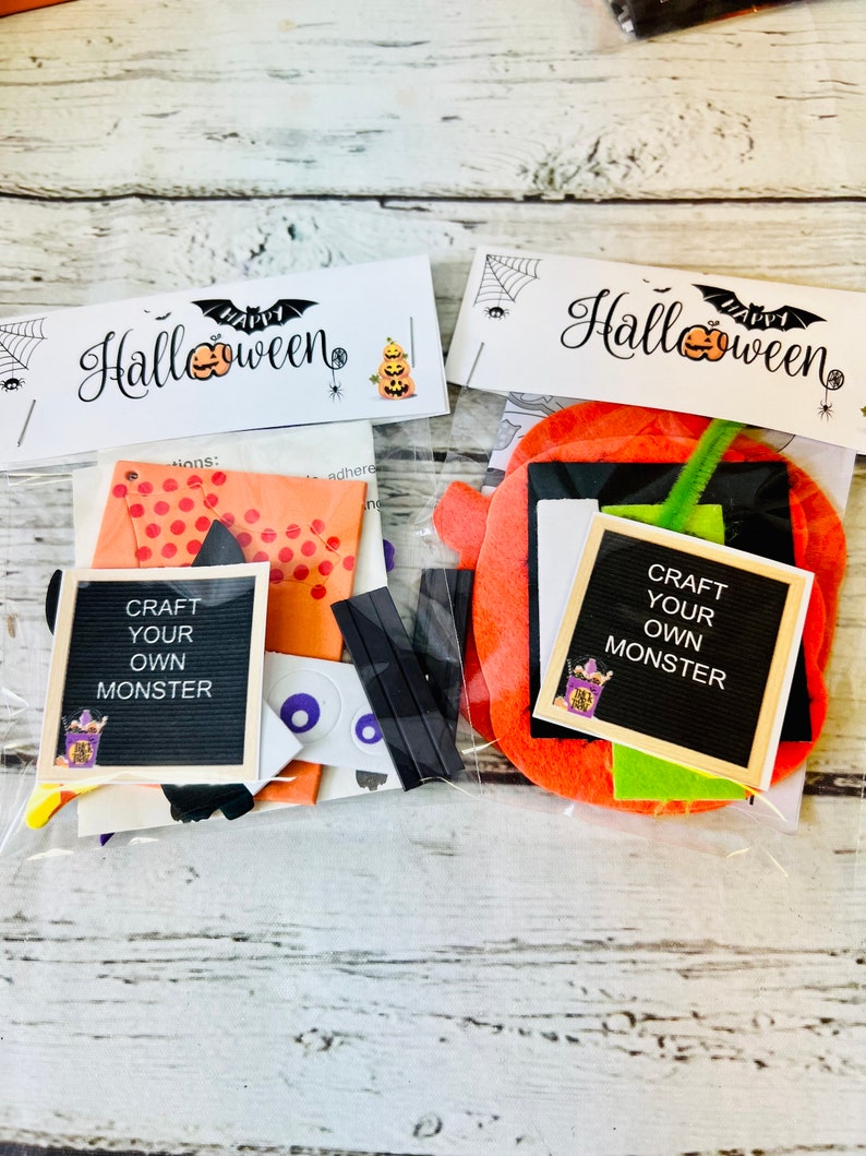 Craft Your Own Monster Halloween Handout Trick or Treat Halloween ...