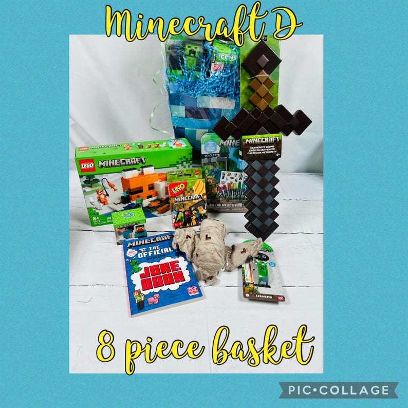 Minecraft Themed Easter Baskets | Prefilled Easter Basket | Deluxe ...