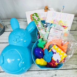 11 Piece Personalized 10” Easter Bunny Container Easter Basket Filler ...