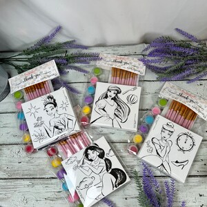 Girls Princess Party Favor Kits Disney Princess Activity Princess Paint ...