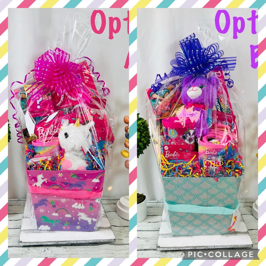 11 Piece Prefilled Pink Barb Doll Pink Princess Easter Gift Basket for ...