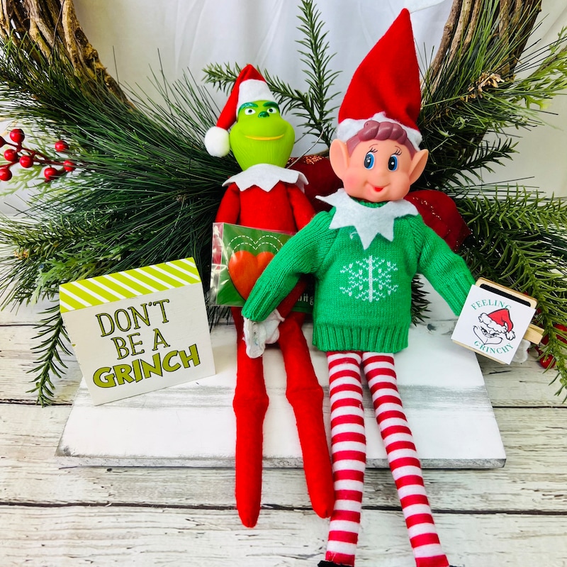 Grinch Elf on the Shelf - Etsy