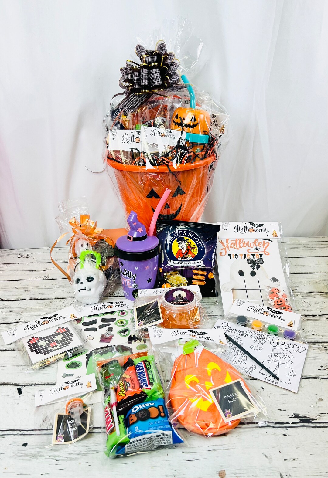 Kids Halloween Trick or Treat Bucket With Toys Candy Halloween Gift ...