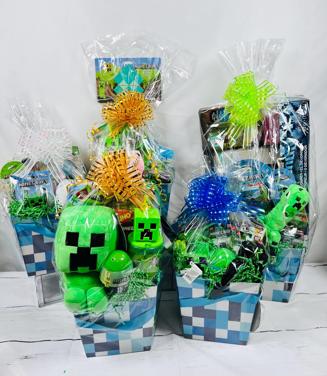 Minecraft Themed Easter Baskets | Prefilled Easter Basket | Stuffed ...