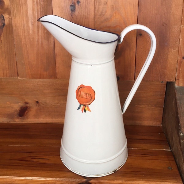 French Enamelware Pitcher - Etsy