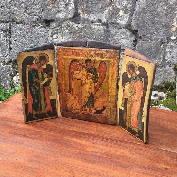 Antique Religious Triptych - Etsy