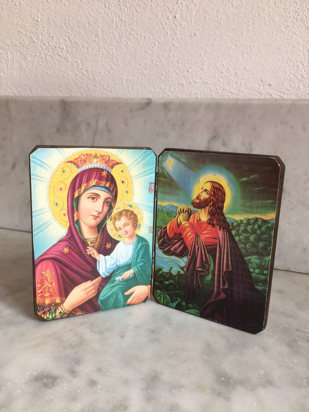 Folding Wooden Orthodox Religious Icon Vintage - Etsy