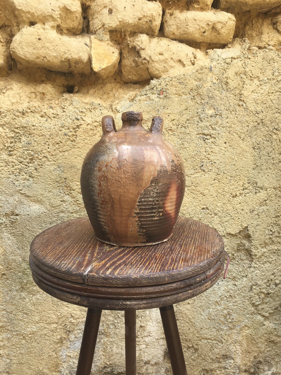Antique French Salt Glazed Terracotta Oil or Wine Flacon - Etsy