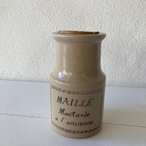 Vintage French Maillé Mustard Stoneware Jar With Cork - Etsy