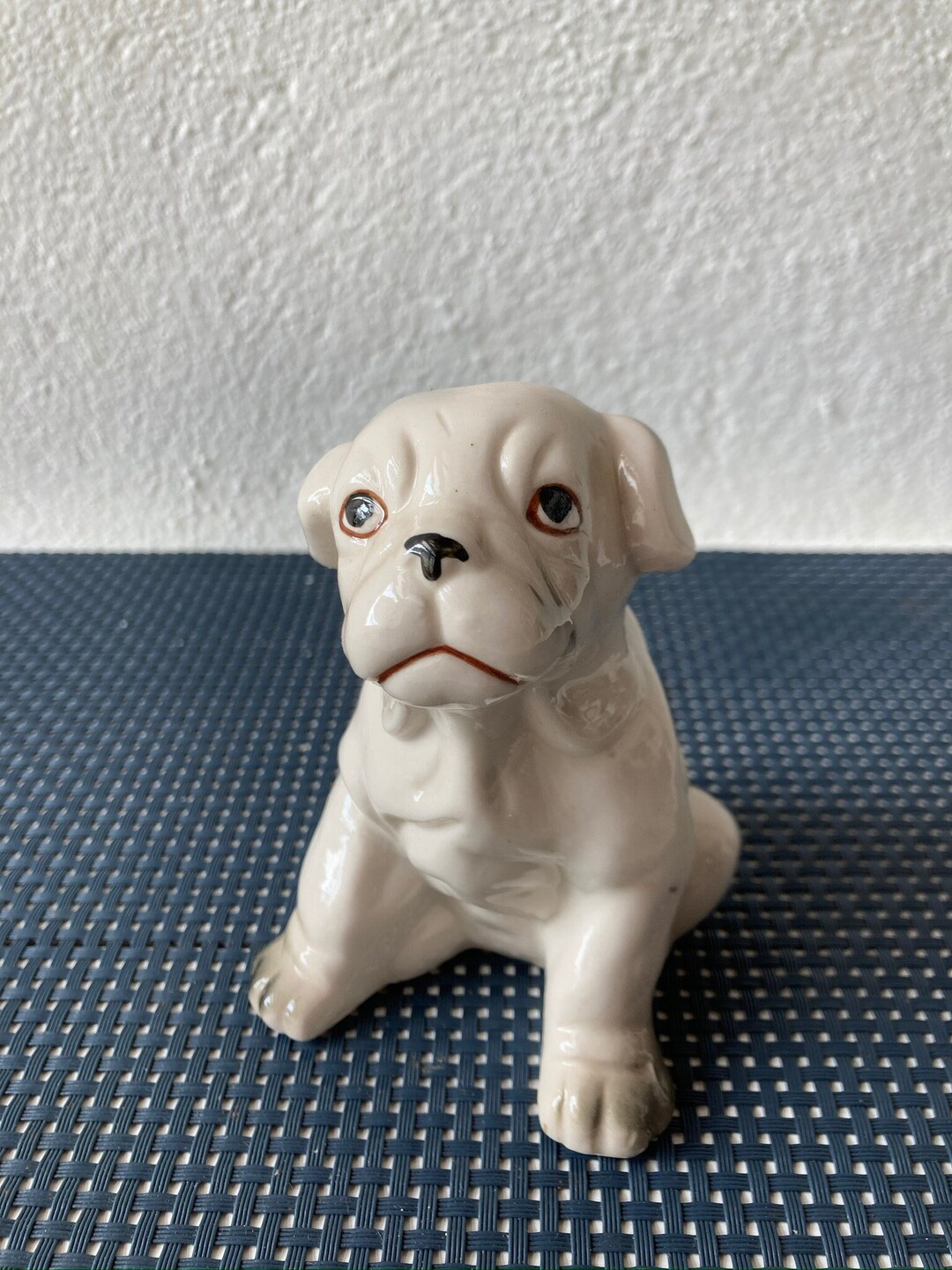 Vintage Ceramic Bulldog Puppy Figurine - Etsy
