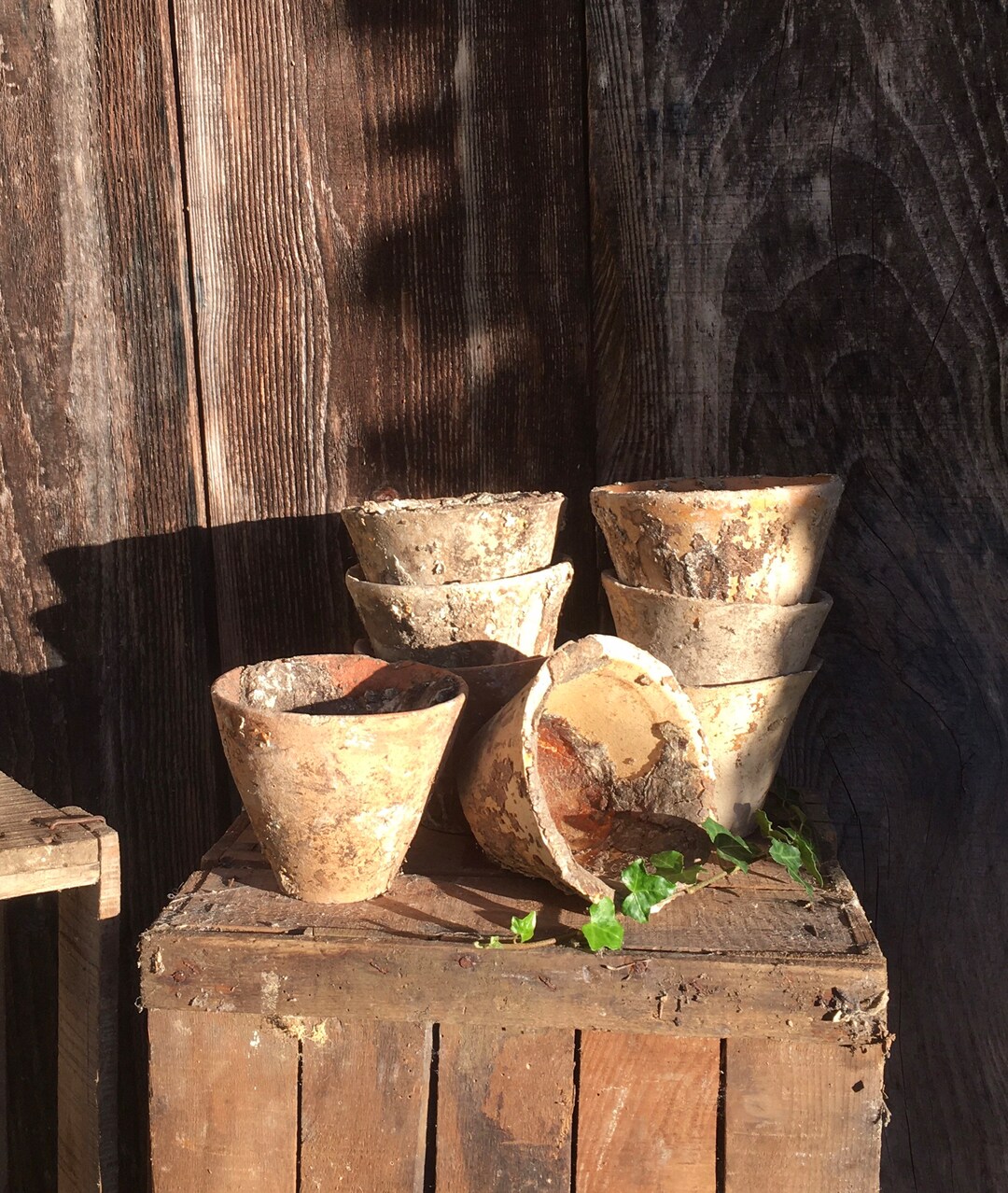 French Vintage Terracotta Resin Pots - Etsy