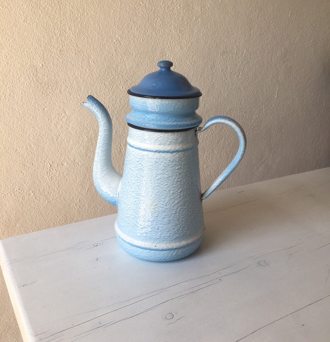 Enamel Vintage Coffee Pot Blue - Etsy