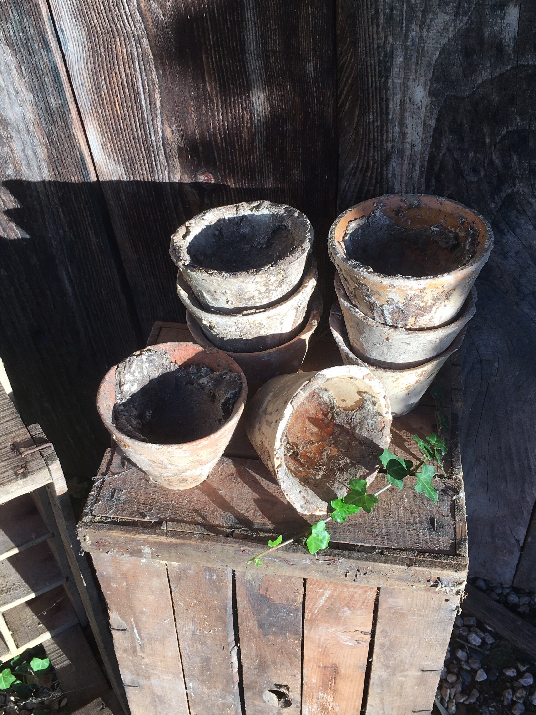 French Vintage Terracotta Resin Pots - Etsy