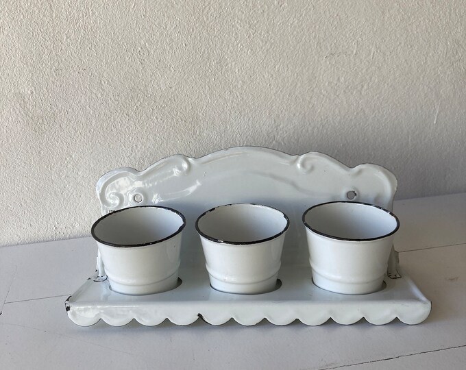 Vintage French Enamelware Laundry Pots on Hanging Stand - Etsy