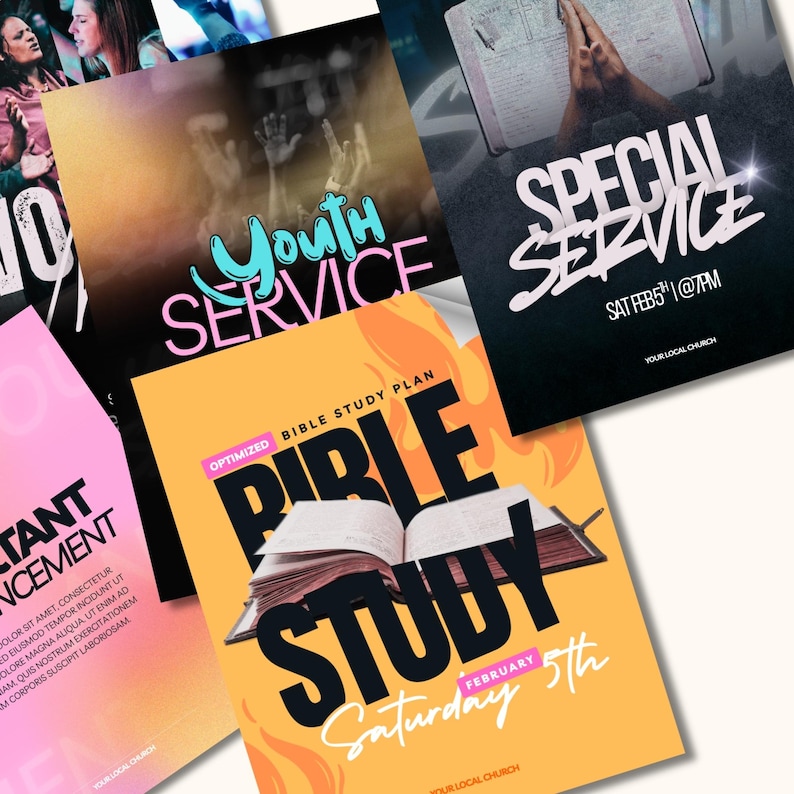 Editable Church Flyer Templates: Canva Designs (PDF Download) - Etsy
