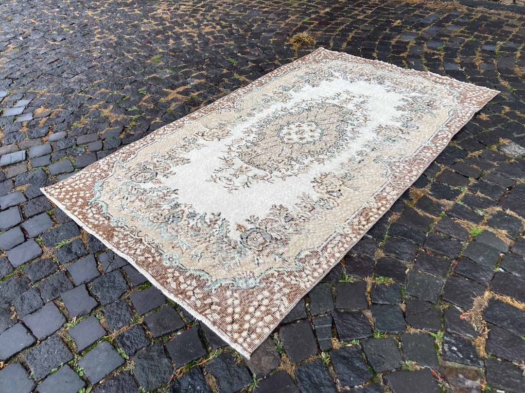 4 X 7 Ft Rug Beige Muted Anatolian Area Turkish Kilim Floor - Etsy