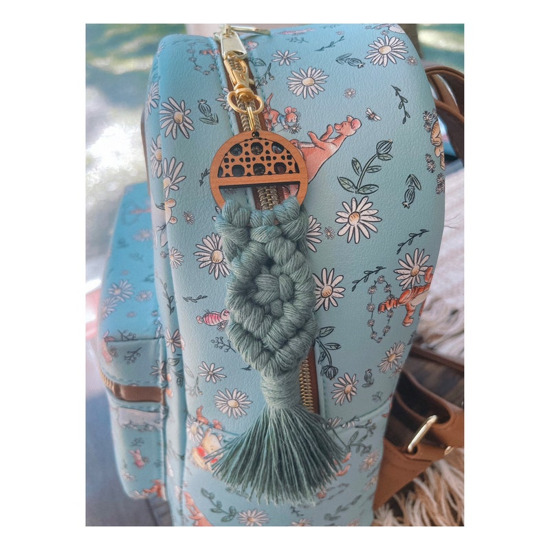 Boho Wooden Keychain - Etsy