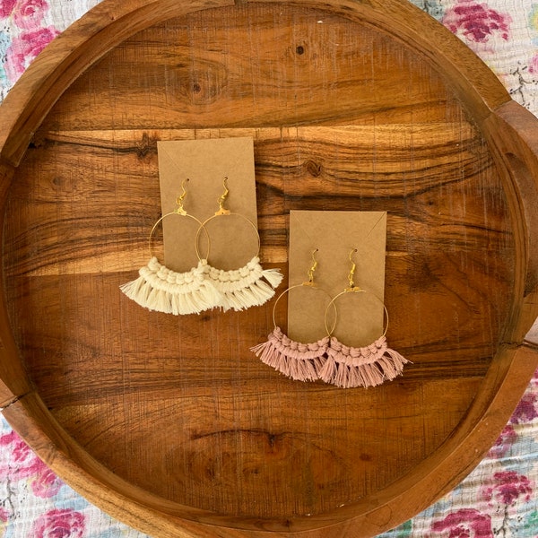 Macrame Earrings - Etsy