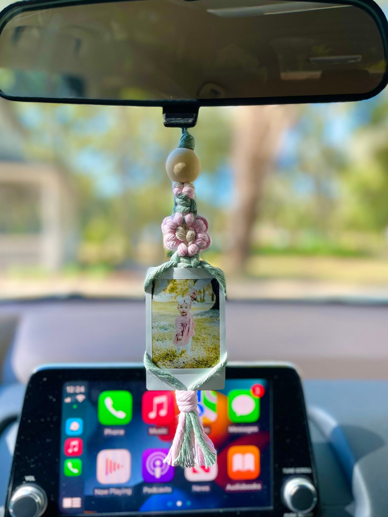 Daisy Instax Holder Car Charm// Macrame Instax Holder // - Etsy