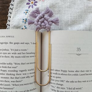 Jumbo Macrame Paper Clip ~ Macrame Bookmark ~ Jumbo Paper Clip ~ Boho ...