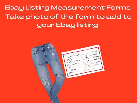 Ebay Clothing Listing Measurements Forms Printable File - Etsy
