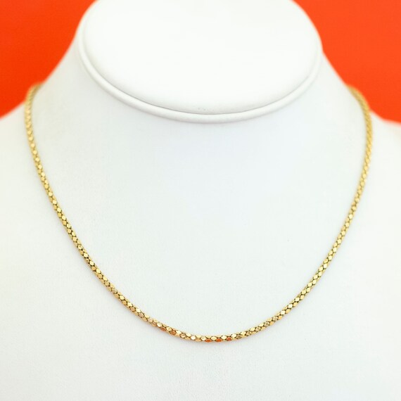 24 inch, Vintage Sterling Silver Stylized Chain Neckl… - Gem