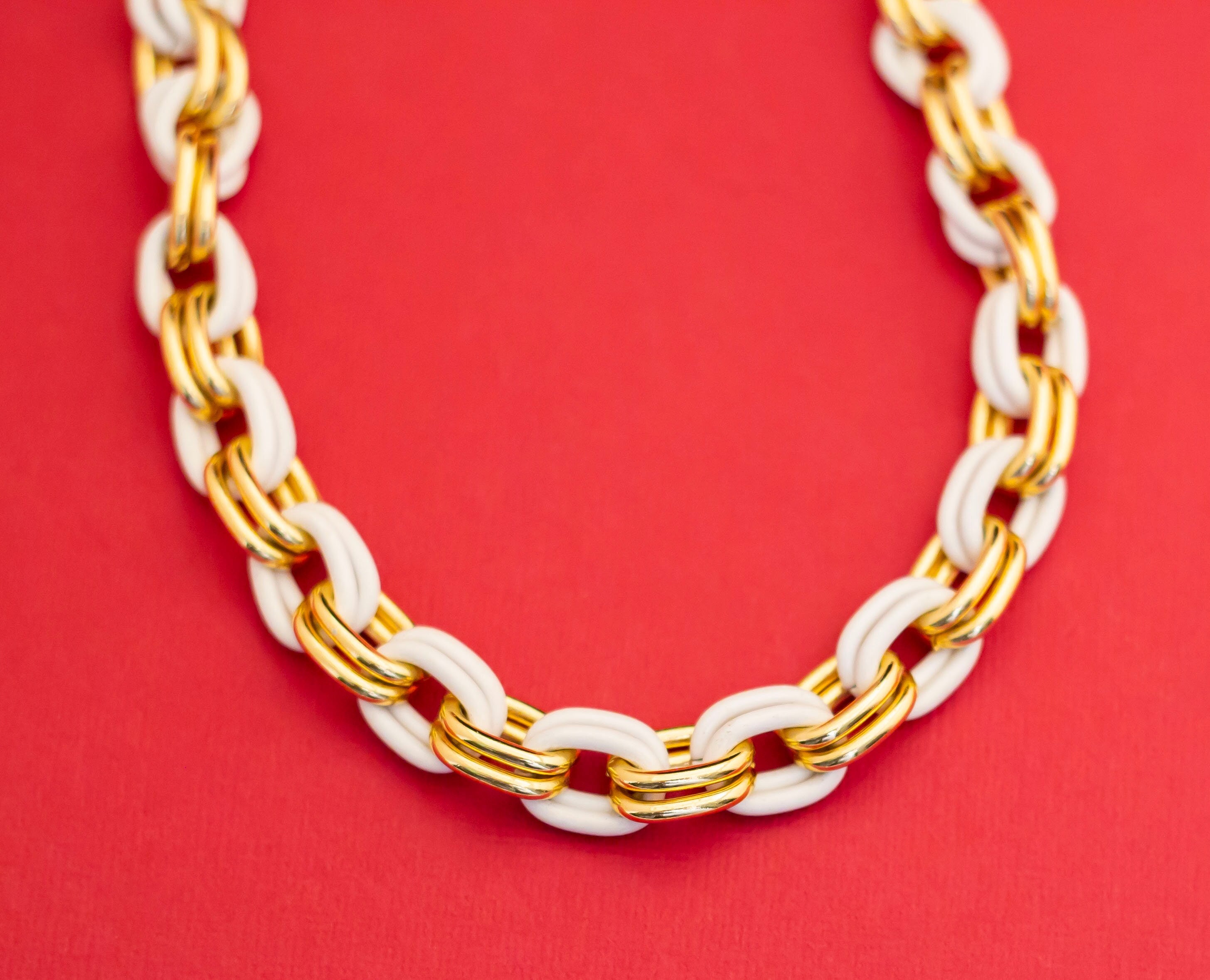 Vintage Dual Color Simple 23'' Chain Necklace by Avon - Etsy