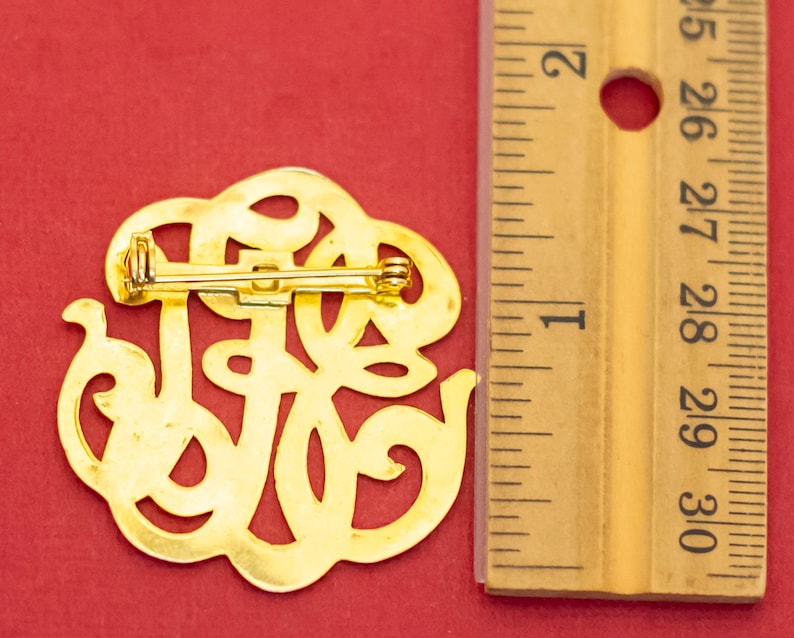 Vintage Victorian Abstract Monogram Brooch F2 - Etsy