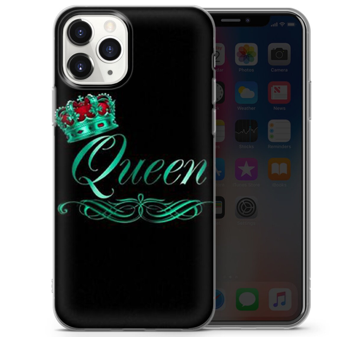 King and Queen Phone Case Cover Fit for iPhone 12 8 XS XR - Etsy
