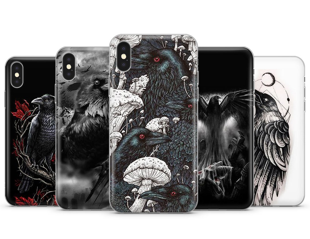 Black Raven Phone Case Cover Fit for iPhone 12, 8, XS, XR, 11 Pro ...