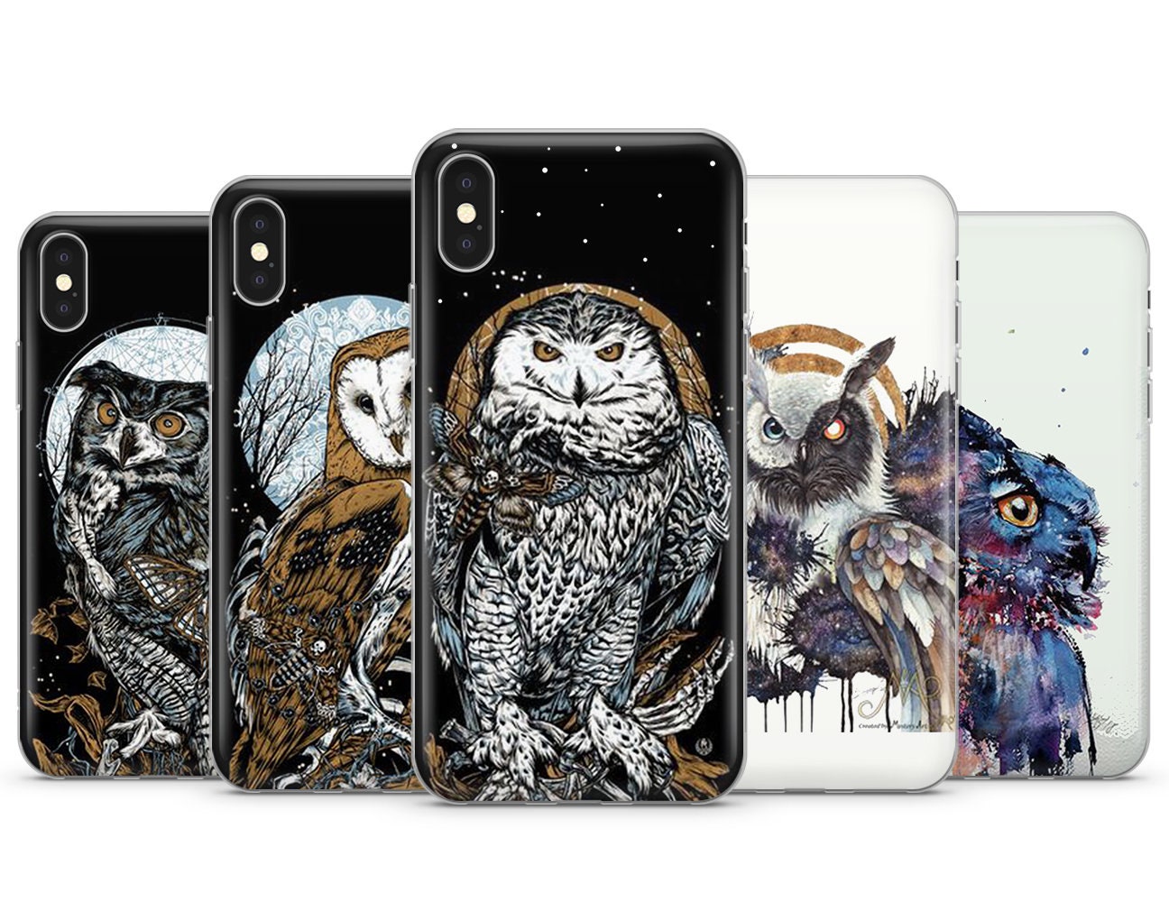 Owls Phone case Cover fit for iPhone 12, 8, XS, XR, 11 Pro, Samsung S10 ...