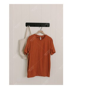 Autumn Bella + Canvas 3001 T-shirt Mockup: Dusty Blue & Soft White ...