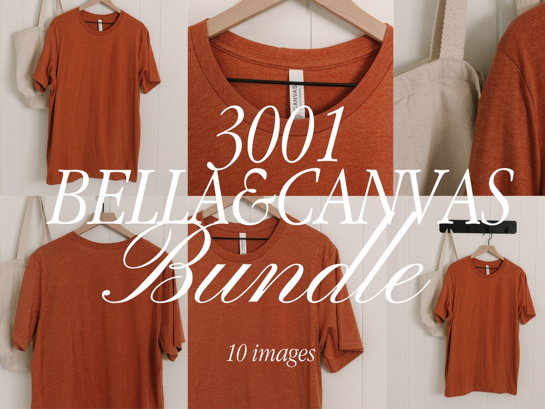 Autumn Bella + Canvas 3001 T-shirt Mockup Bundle (jpeg) - Etsy