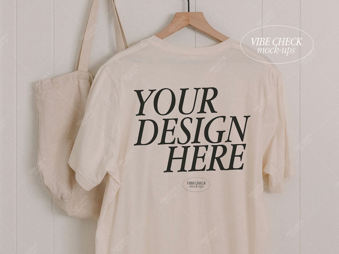 Cream Bella + Canvas 3001 T-shirt Mockup | Cream Shirt Mockup | Soft ...