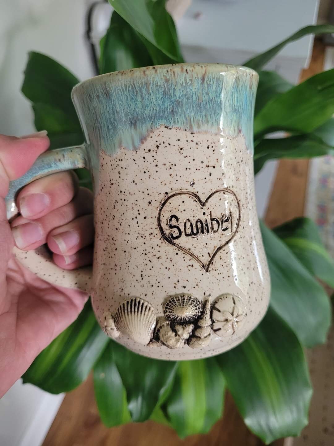 Made to Order: Classic Shell Mug With Sanibel in Heart - Etsy
