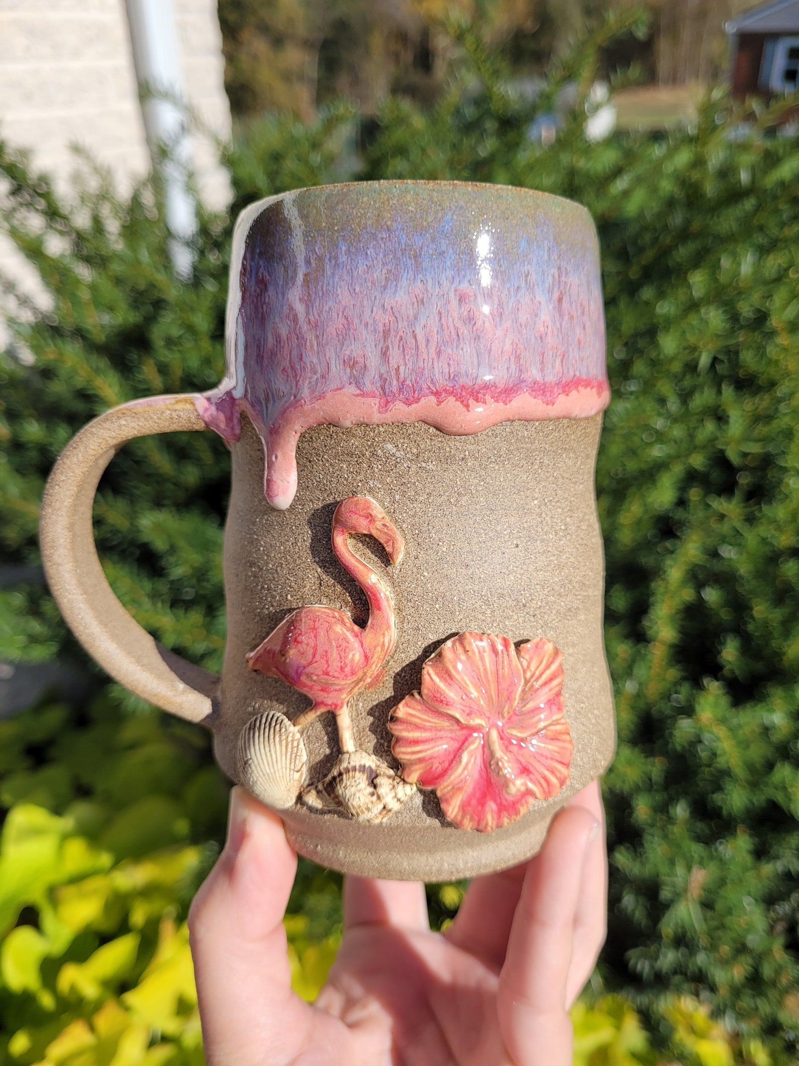 Made to Order: Flamingo Mug With Shells - Etsy