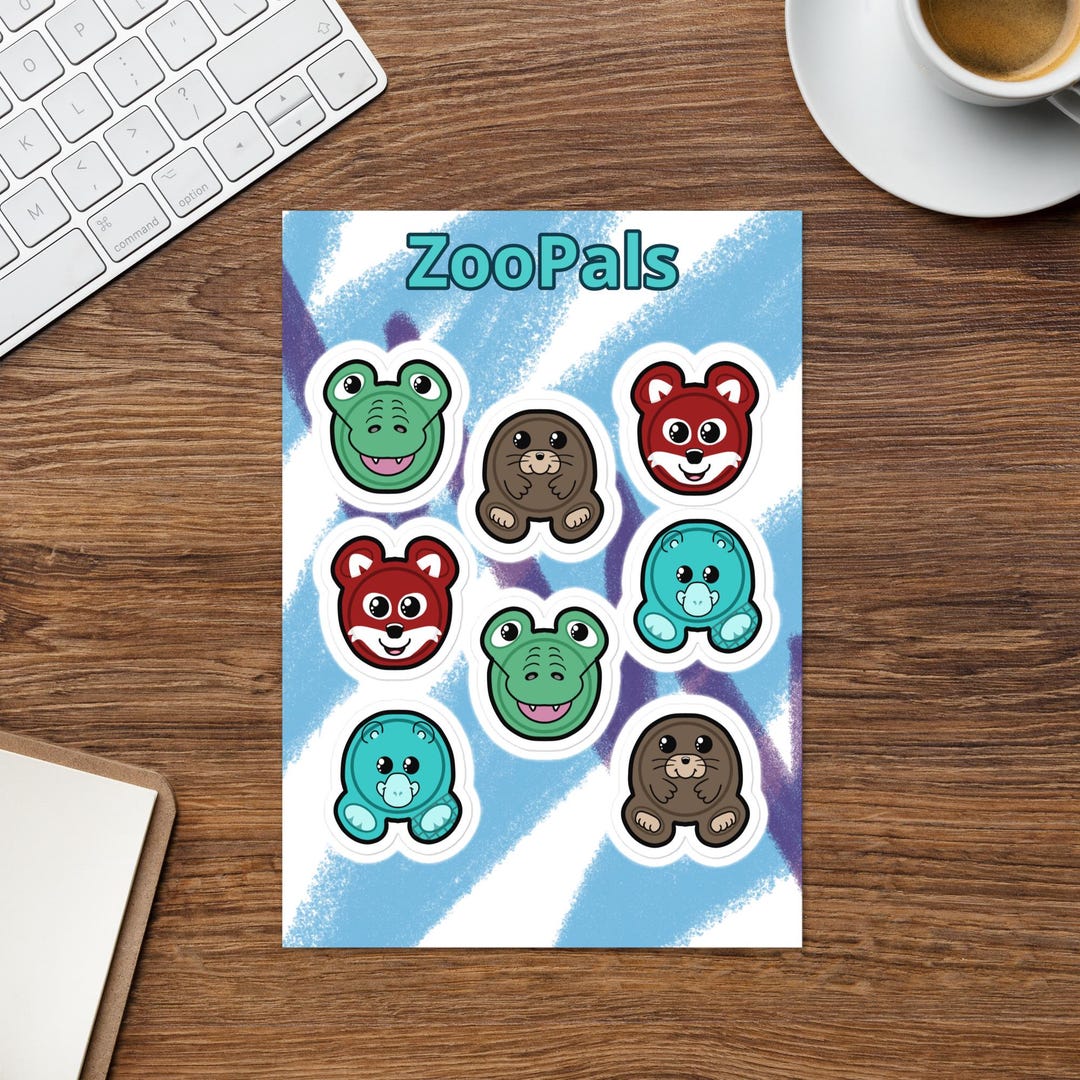 Even More Zoopals Sticker Sheet - Etsy