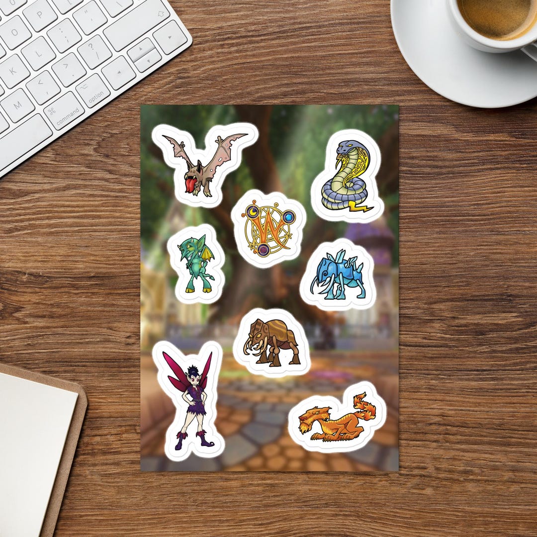 Wizard101 Rank One Spell Sticker Sheet - Etsy