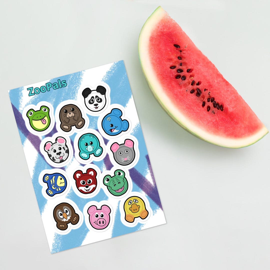 Many Zoo Pals Sticker Sheet - Etsy