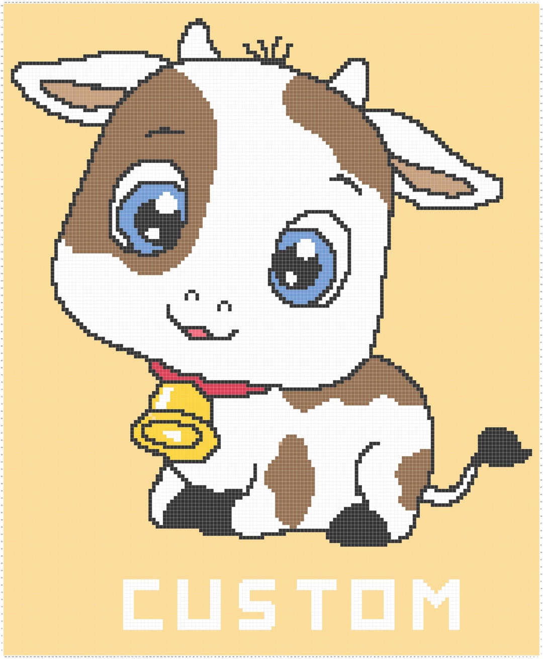 Baby Cow Graphghan Pattern - Etsy