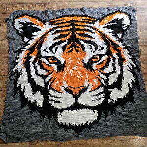 Fierce Tiger Crochet Graphghan Pattern - Etsy