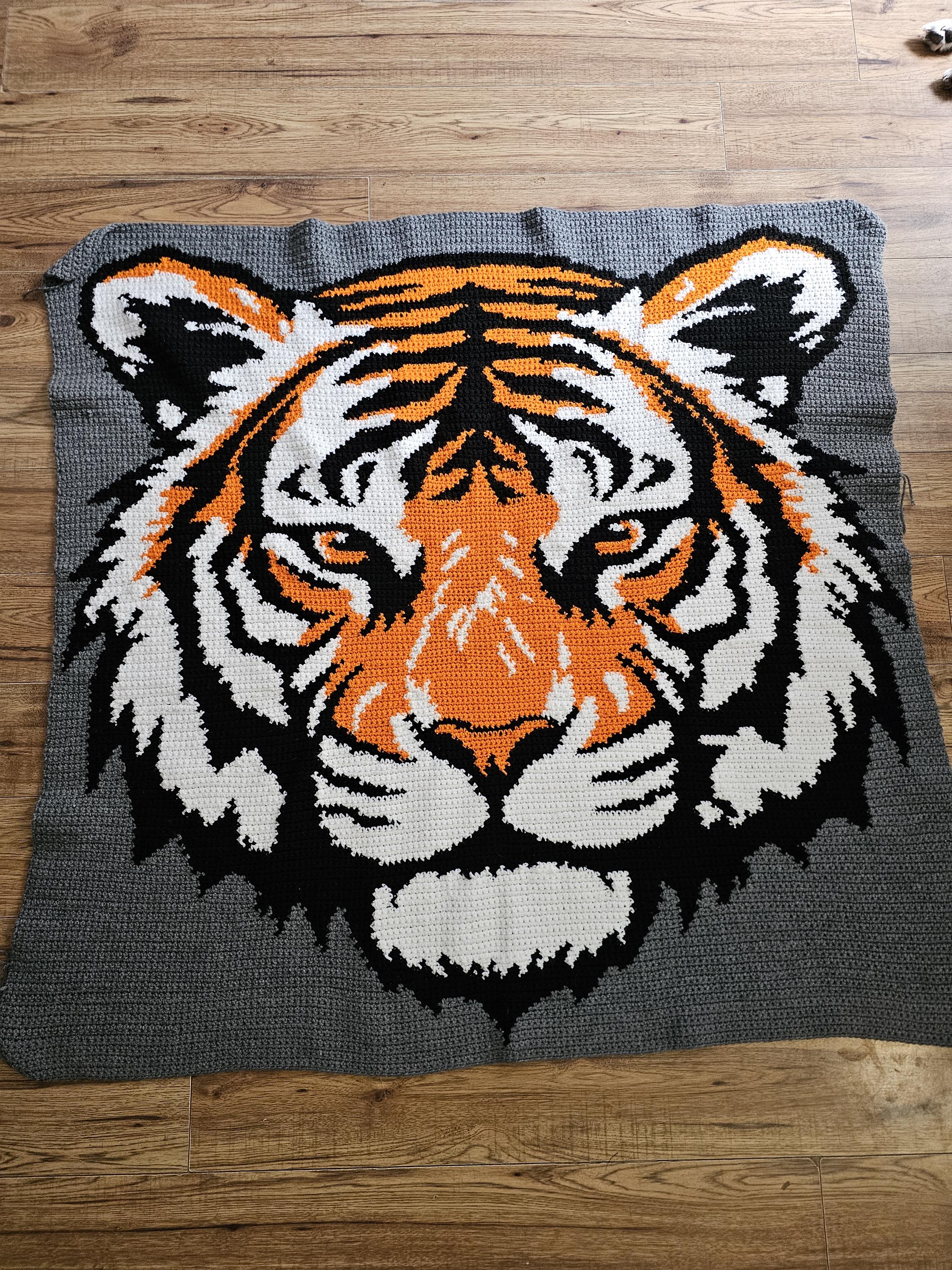 Fierce Tiger Crochet Graphghan Pattern - Etsy