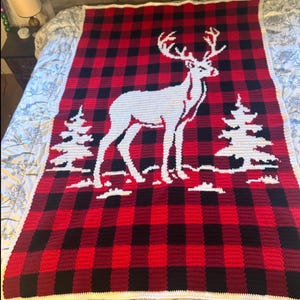 Plaid Forest Crochet Graphghan Pattern - Etsy