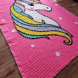 Unicorn Beauty Graphghan Pattern - Etsy