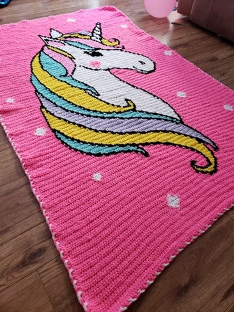 Unicorn Beauty Graphghan Pattern - Etsy